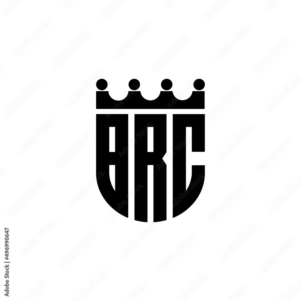 BRC letter logo design with white background in illustrator, vector ...