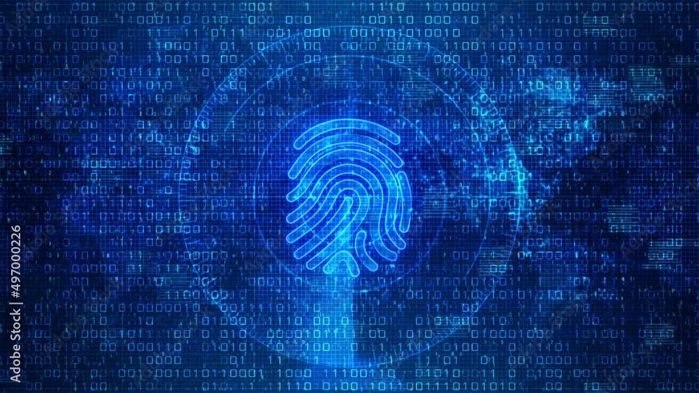 Vidéo Stock 4k Fingerprint indentification Authentication access ...