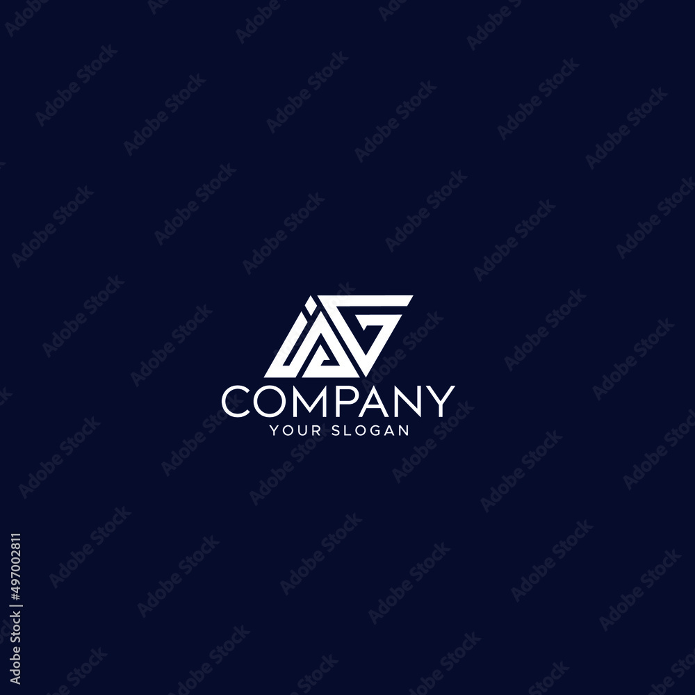 design the letter "AIG" logo for your brand and company name, Initial ...