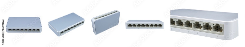 10 or 100 Mbps Fast Ethernet switches. 8-port megabit desktop switch ...