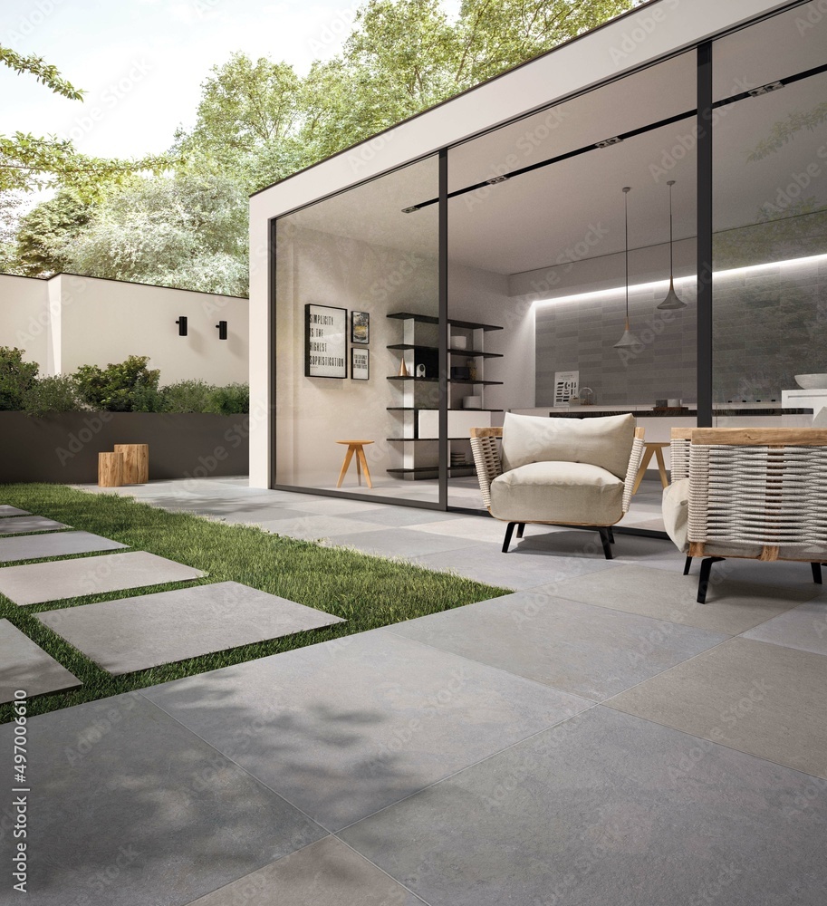 Modern interior design of room with elegant tiles, seamless, luxurious ...