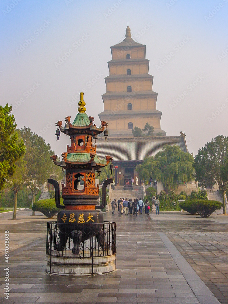 Elegant Old Brass Dragon Incense burner and Dayan tower (or Giant Wild ...