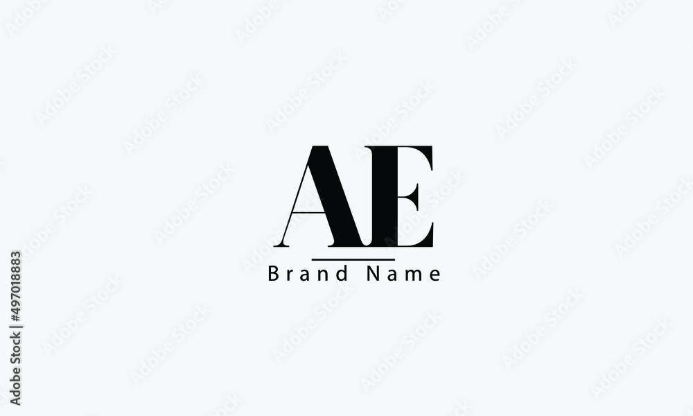 AE EA A E abstract vector logo monogram template Stock Vector | Adobe Stock