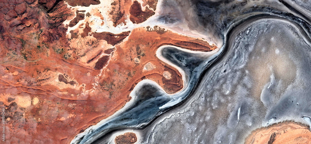 abstract landscape of the deserts of Africa from the air emulating the ...