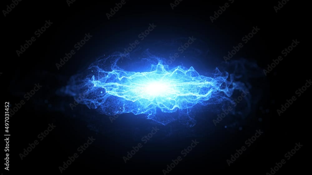 Shockwave Fluid Particles Background Loop/ 4k animation of an abstract space shockwave particles ...