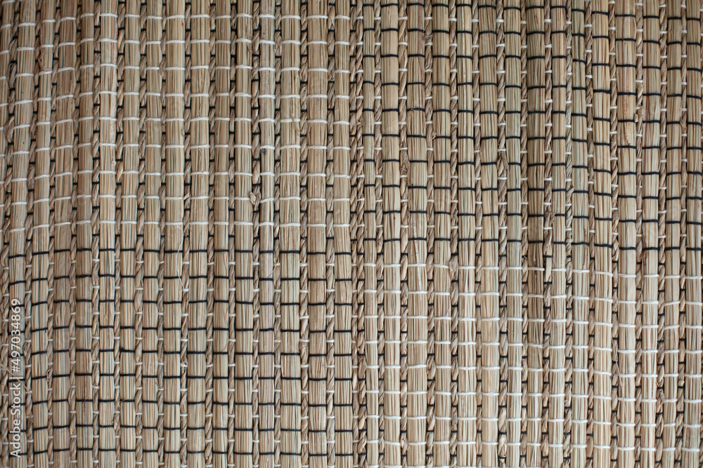 texture of a natural wicker rug made of goutweed and algae. Stock Photo ...