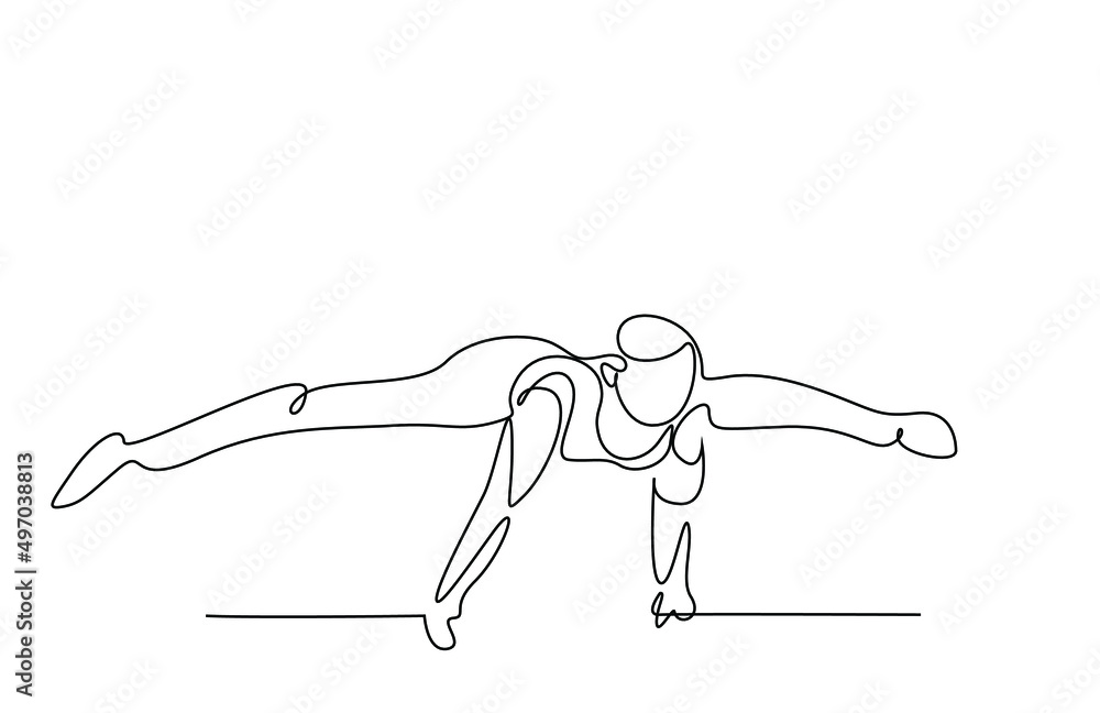 a flexible handsome dancer male spreads his legs Stock Vector | Adobe Stock