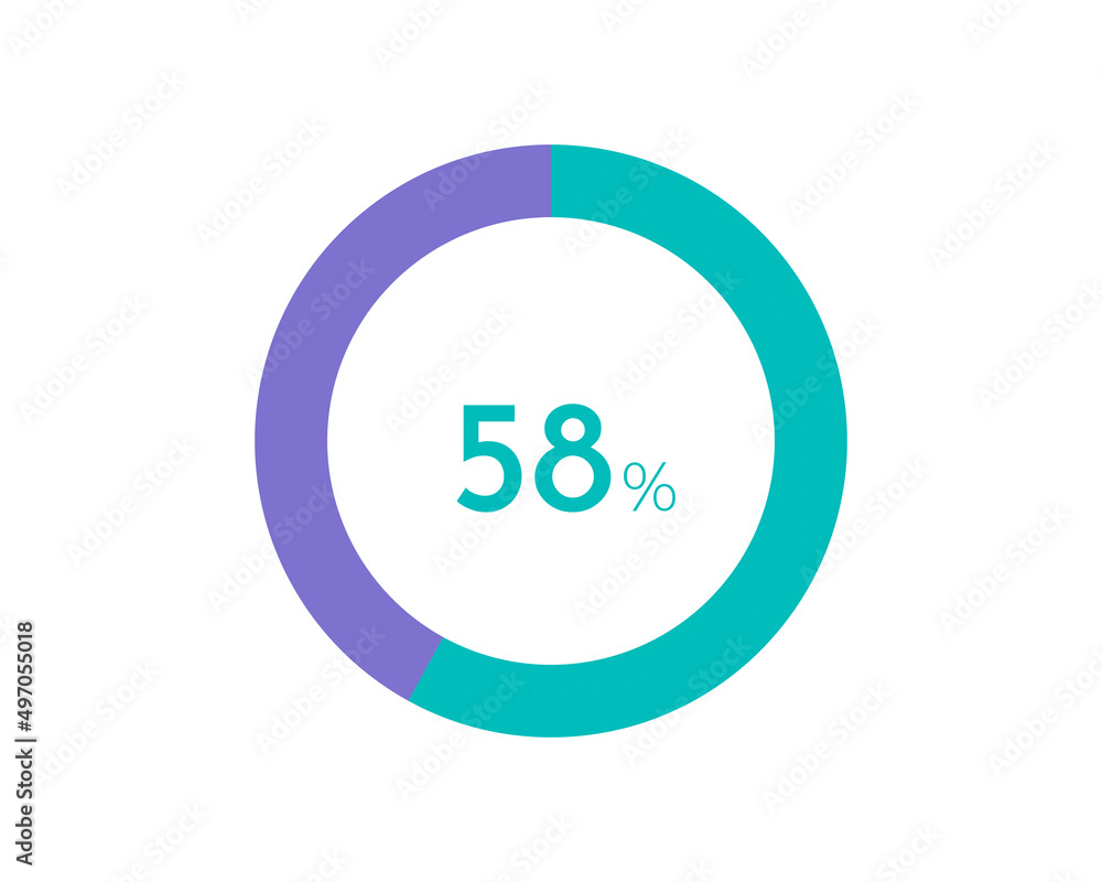 58 Percentage pie diagrams on the white background, pie chart for Your ...