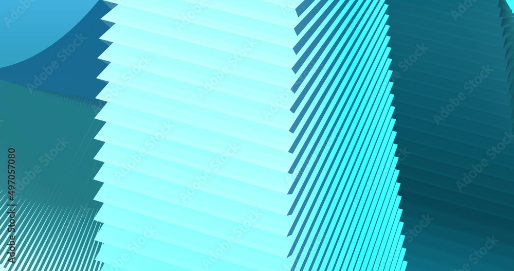looped footage. Abstract light blue background with dynamic blue 3d ...
