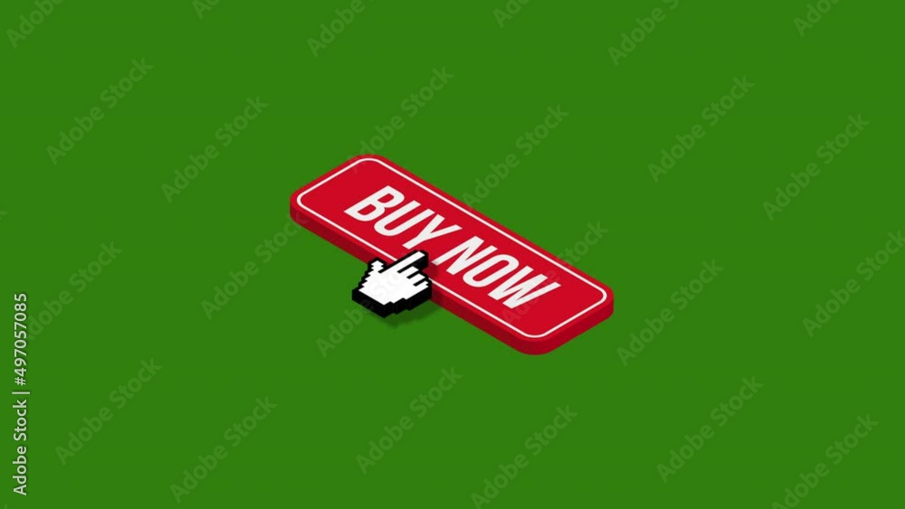 buy book now isometric button animation.green background.4K motion ...