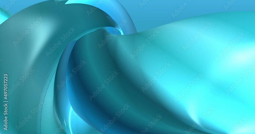 looped footage. Abstract light blue background with dynamic blue 3d ...
