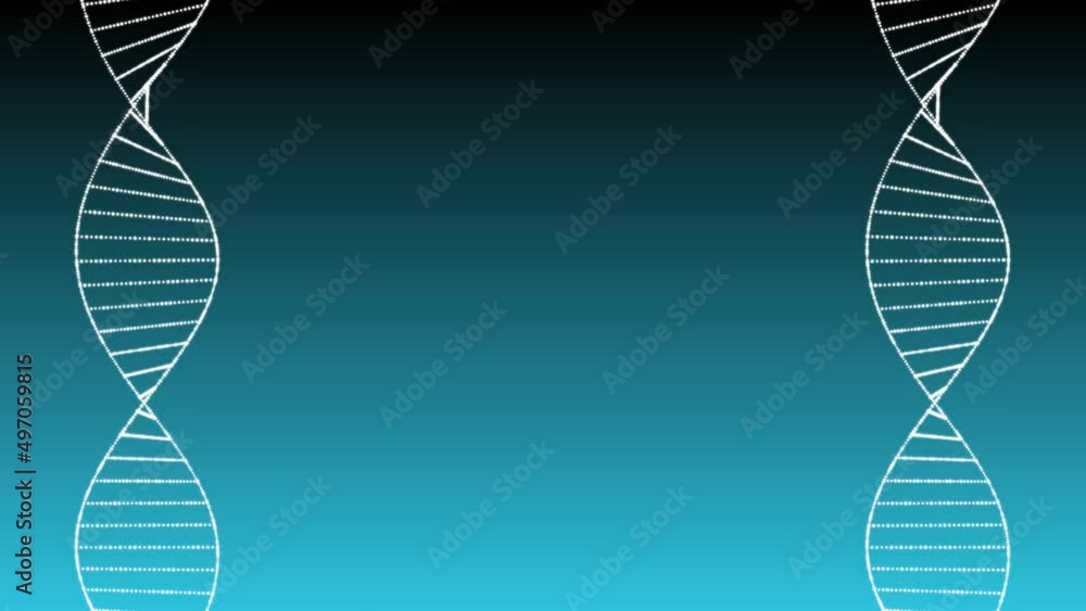 Digital animation of DNA rotating on screen. DNA video for medical ...