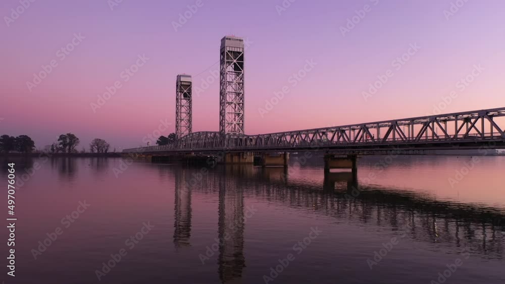Helen Madere Memorial Bridge in Rio Vista, California. The vertical ...