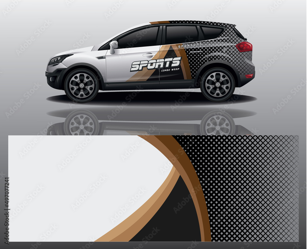 wrap car design template Stock Vector | Adobe Stock