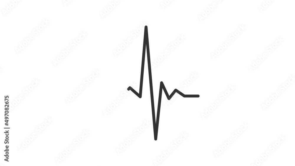 Cardiogram Electrocardiogram EKG ECG Animation | 2D Animated Heartbeat ...