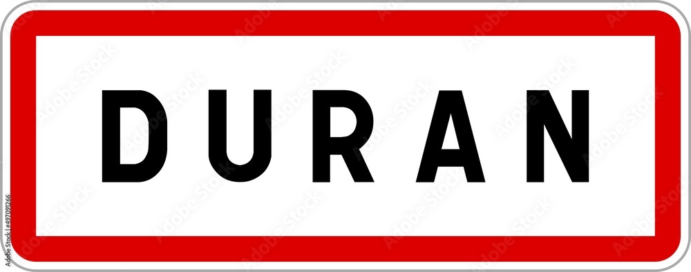 Panneau entrée ville agglomération Duran / Town entrance sign Duran ...