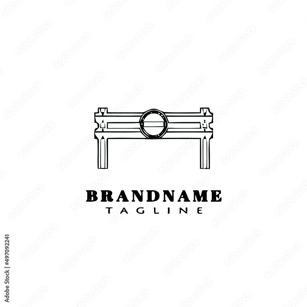 guardrail logo icon design template black isolated vector illustration ...