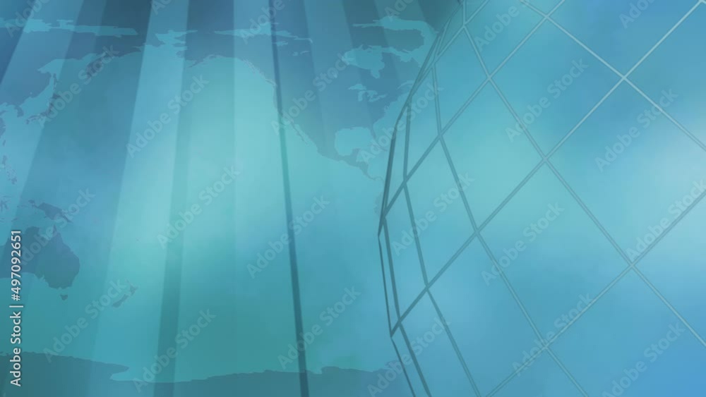 Soft blue clean world map looping abstract animated background Stock ...