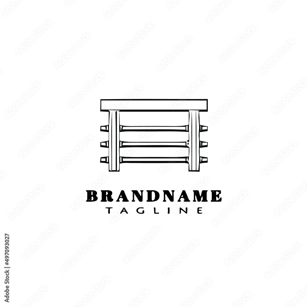 guardrail logo icon design template black isolated vector illustration ...