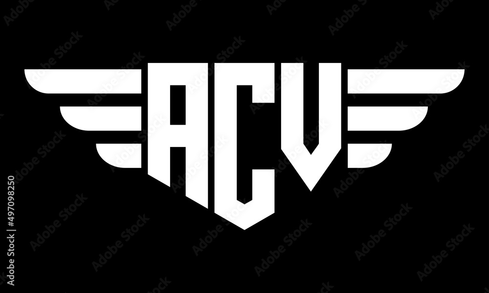 ACV geometric logo design vector template | monogram logo | abstract ...
