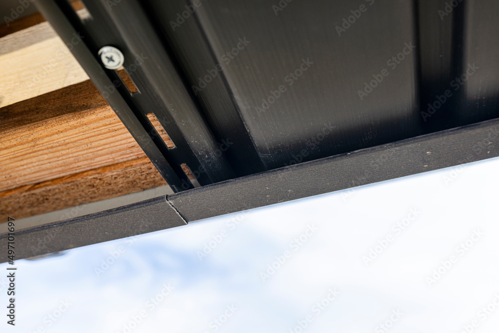The soffit is fixed to the trusses and to the end of the trusses ...