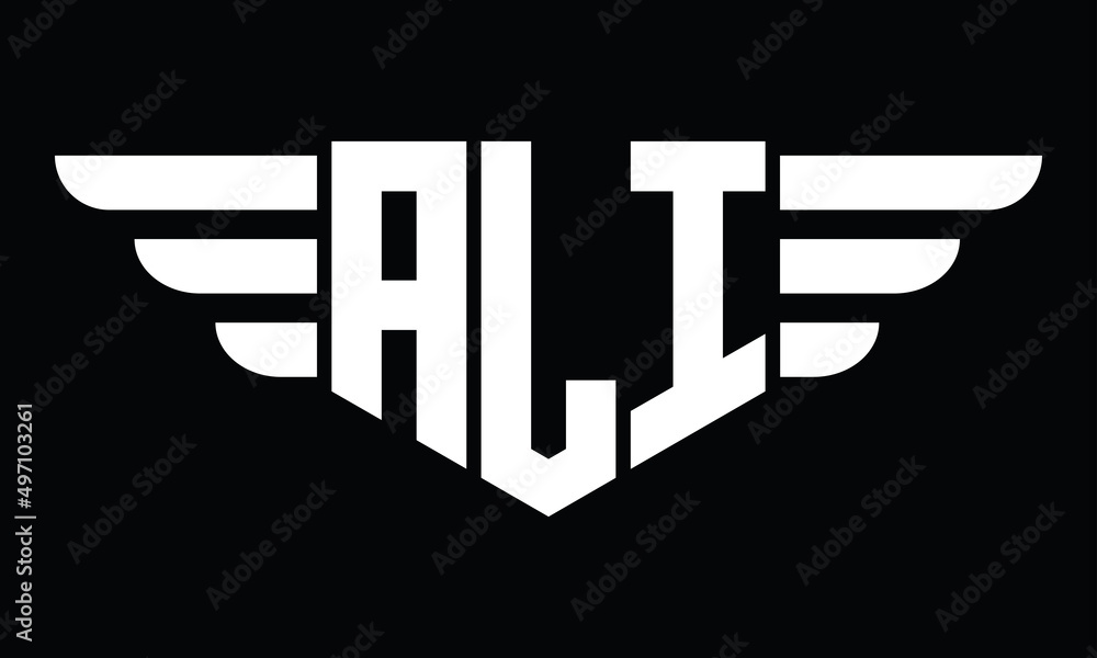 ALI geometric logo design vector template | monogram logo | abstract ...