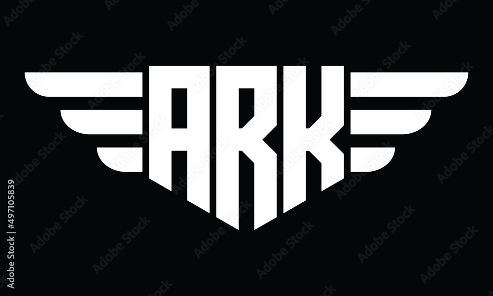 ARK geometric logo design vector template | monogram logo | abstract ...