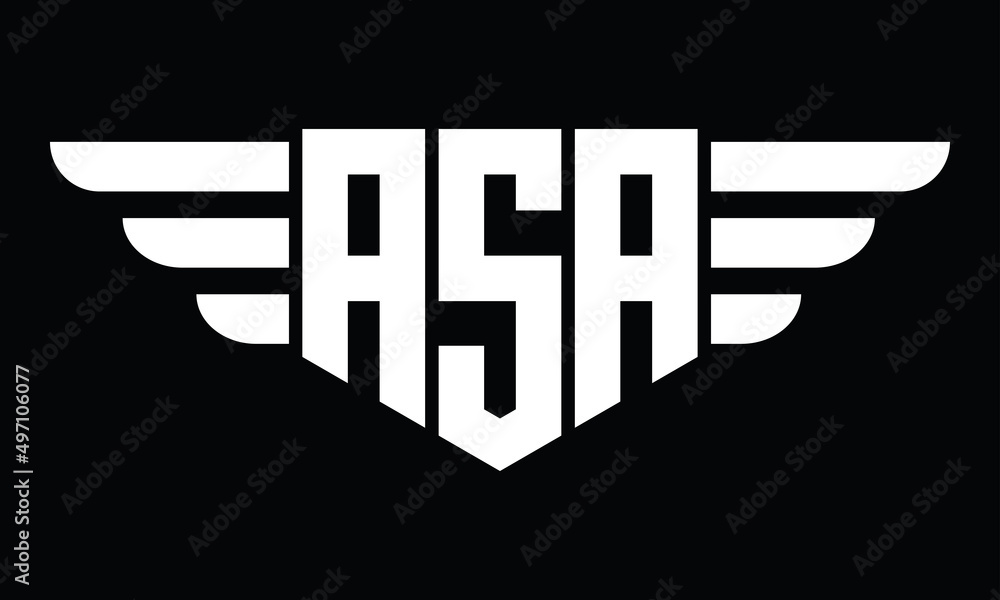 ASA geometric logo design vector template | monogram logo | abstract ...