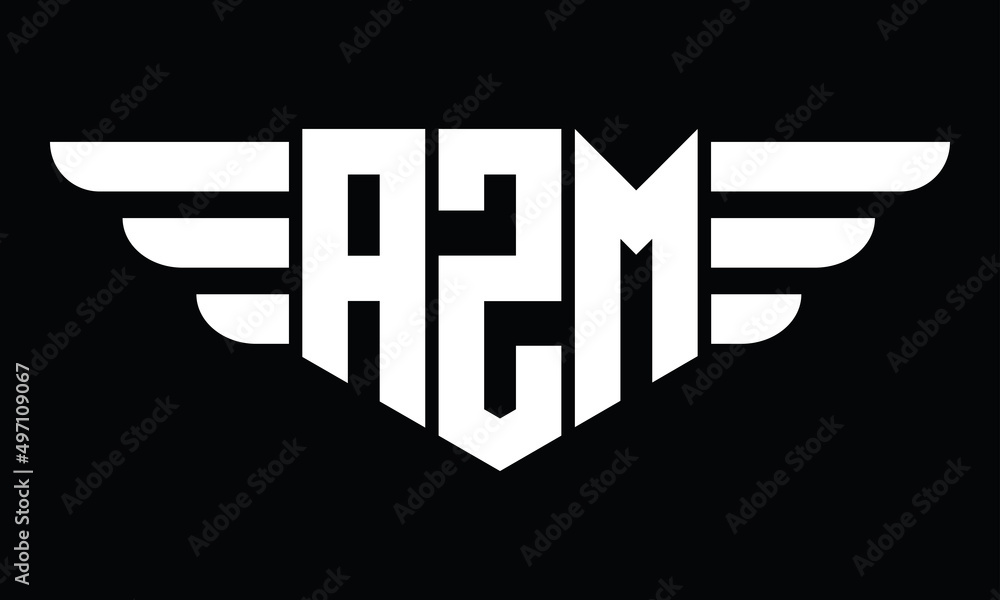AZM geometric logo design vector template | monogram logo | abstract ...