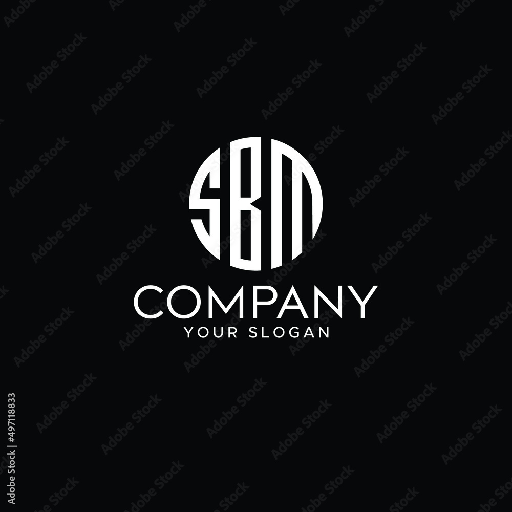 SBM letter monogram logo design vector, Initial letter MBS, MSB, SBM ...