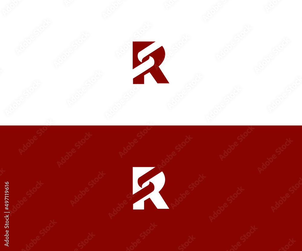 RS logo design Stock Vector | Adobe Stock