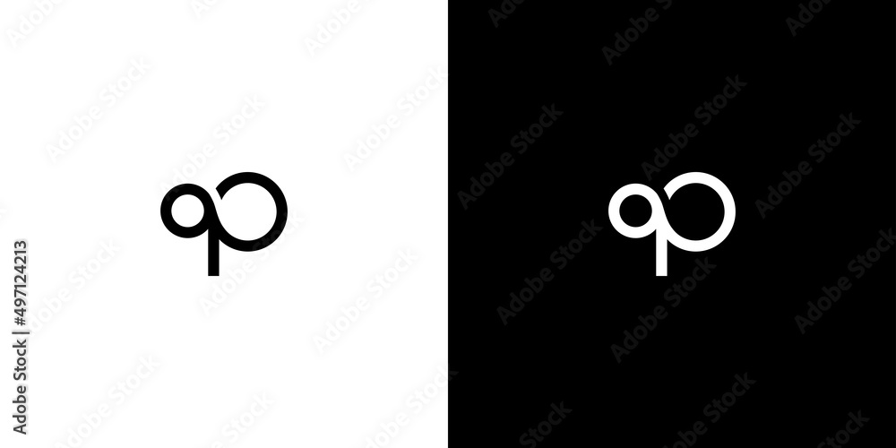 Unique and modern letter P infinity logo design 1 Stock Vector | Adobe ...