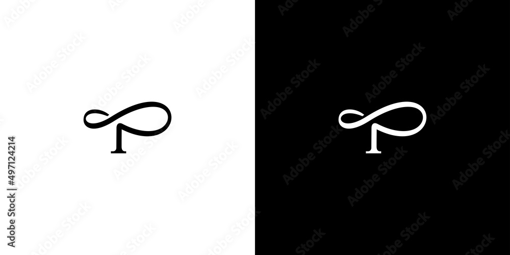 Unique and modern letter P infinity logo design Stock Vector | Adobe Stock