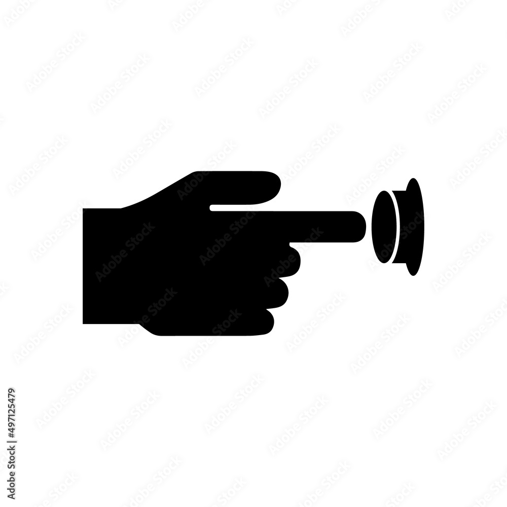 Press button icon. Vector illustration of finger touch. Push button ... Press button icon. Vector illustration of finger touch. Push button ...