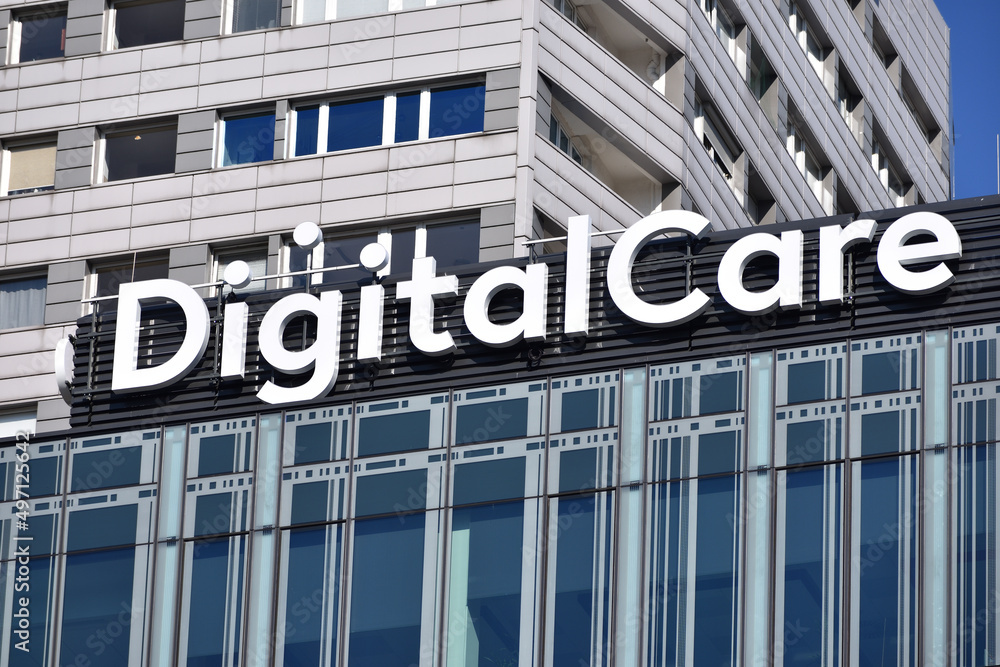 DigitalCare (Digital Care) signage, logo on the facade, provider of ...