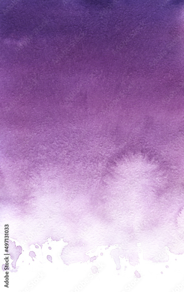 Abstract real watercolor gradient background. Gradient from deep purple ...