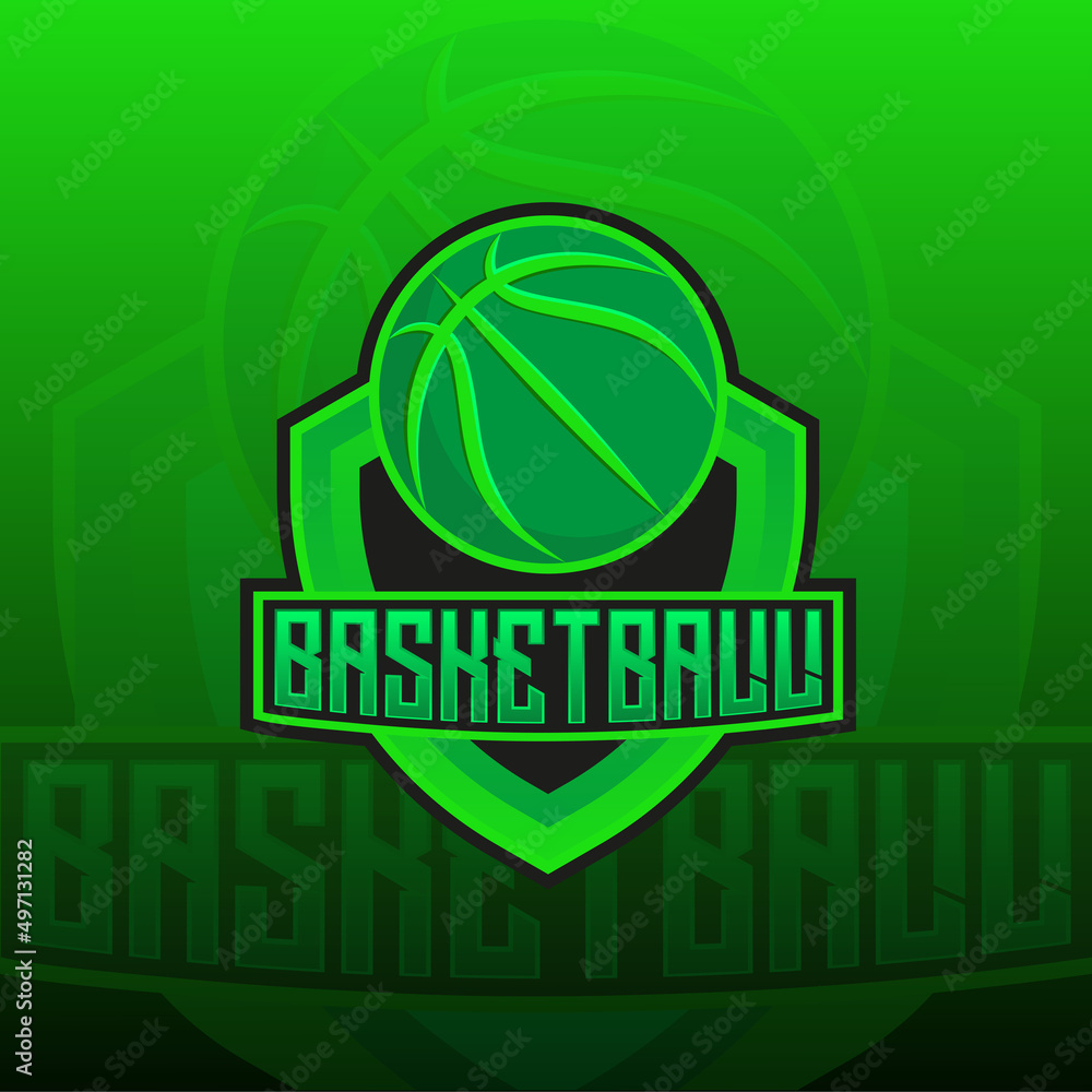 Basketball Gaming Logo design Stock Illustration | Adobe Stock