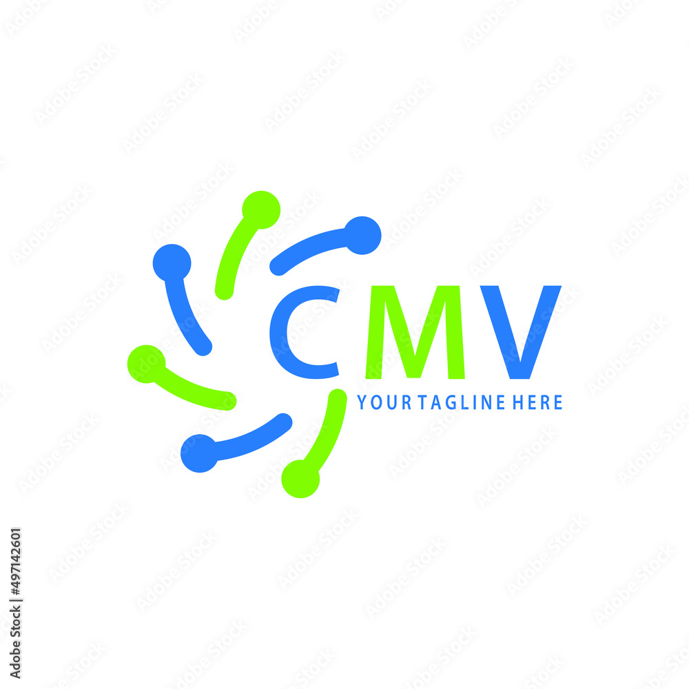 CMV logo design initial creative letter on white background. CMV vector ...