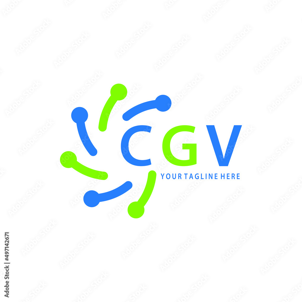 CGV logo design initial creative letter on white background. CGV vector ...