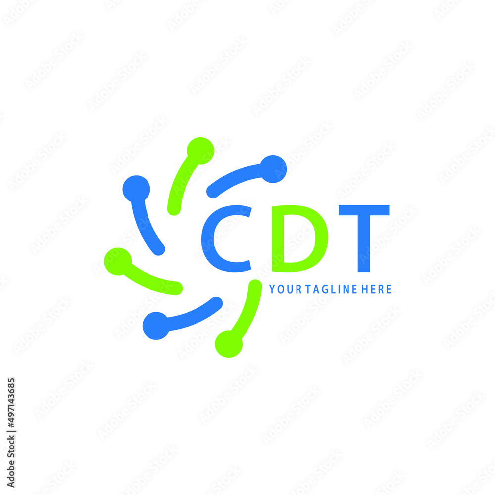 CDT logo design initial creative letter on white background. CDT vector logo simple, elegant and ...