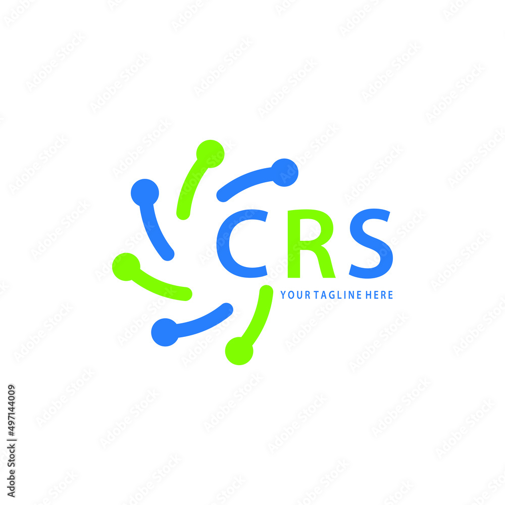 CRS logo design initial creative letter on white background. CRS vector ...