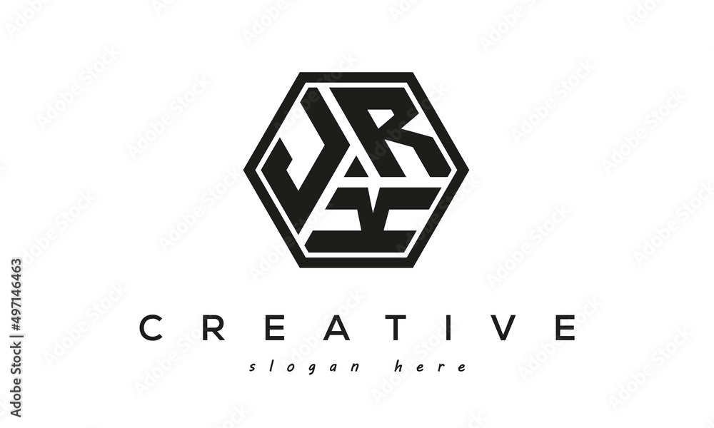 JRK creative polygon three letter logo design victor Stock Vector ...