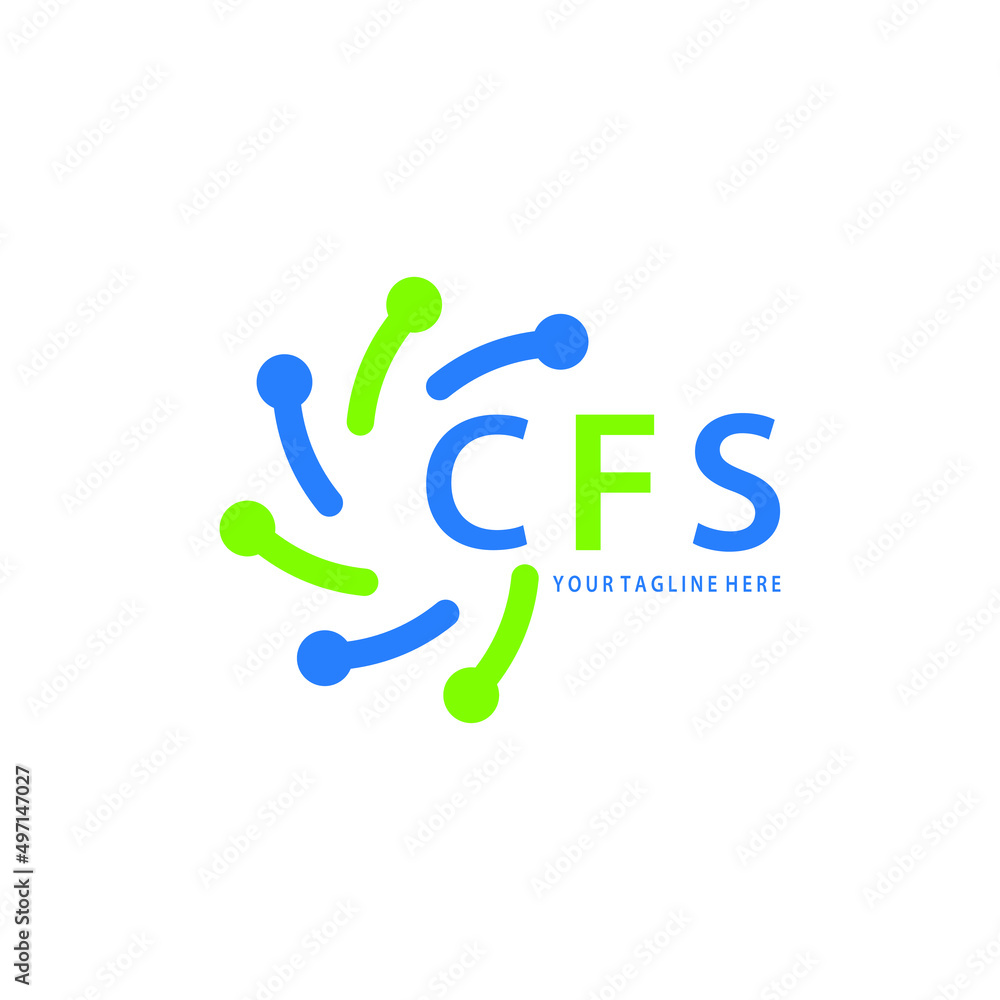 CFS logo design initial creative letter on white background. CFS vector ...