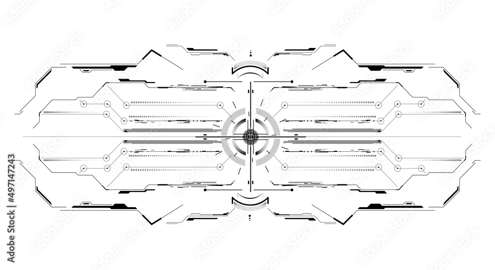 HUD, GUI, GUI Modern Aiming System Device tilt level. Aim. military aim ...