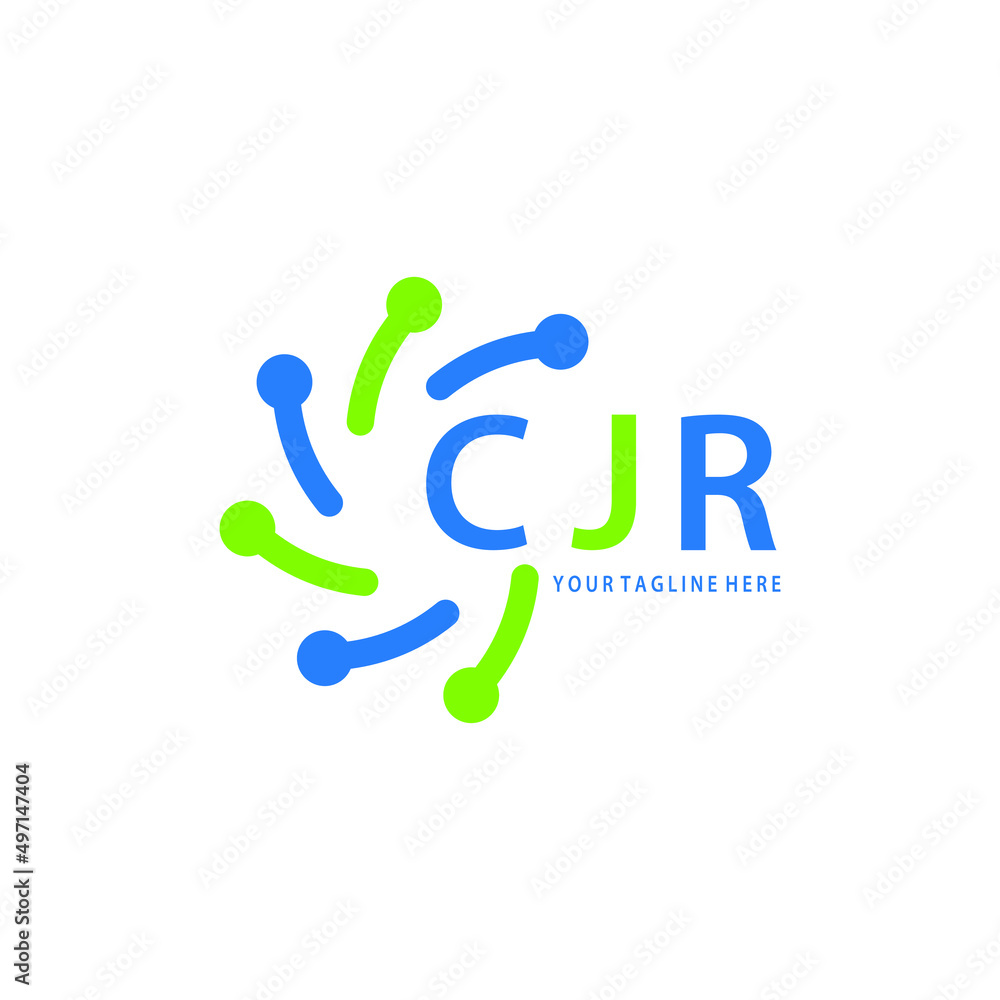 CJR logo design initial creative letter on white background. CJR vector ...