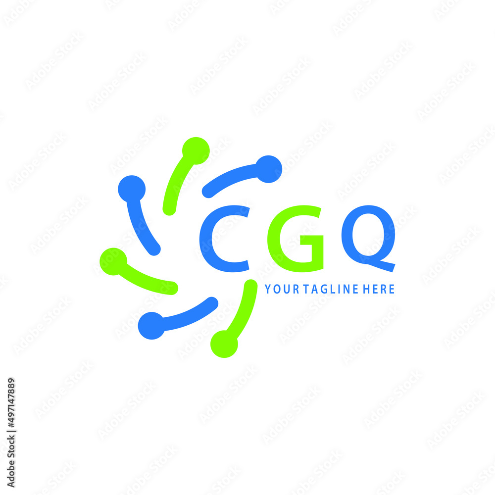 CGQ logo design initial creative letter on white background. CGQ vector ...