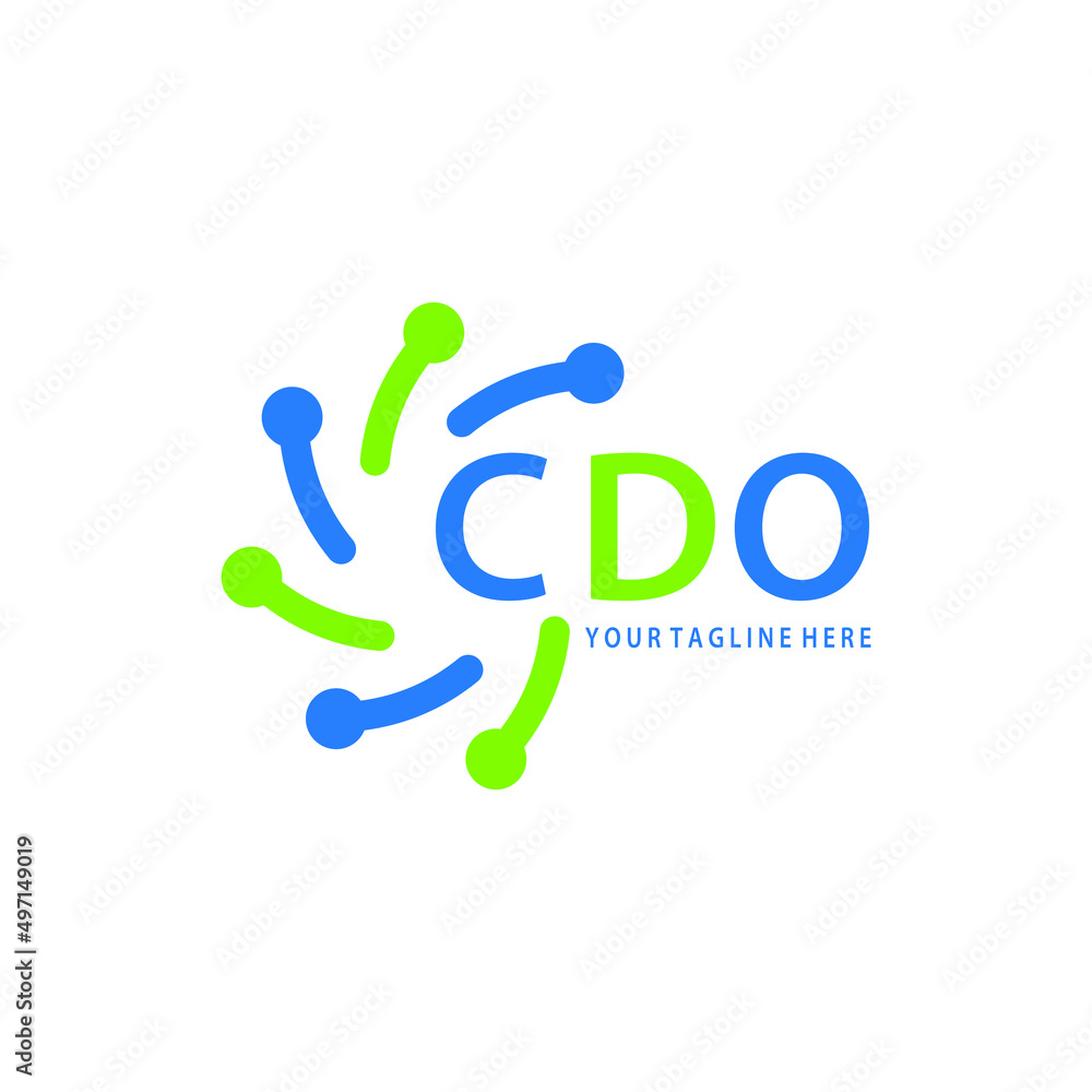 CDO logo design initial creative letter on white background. CDO vector ...