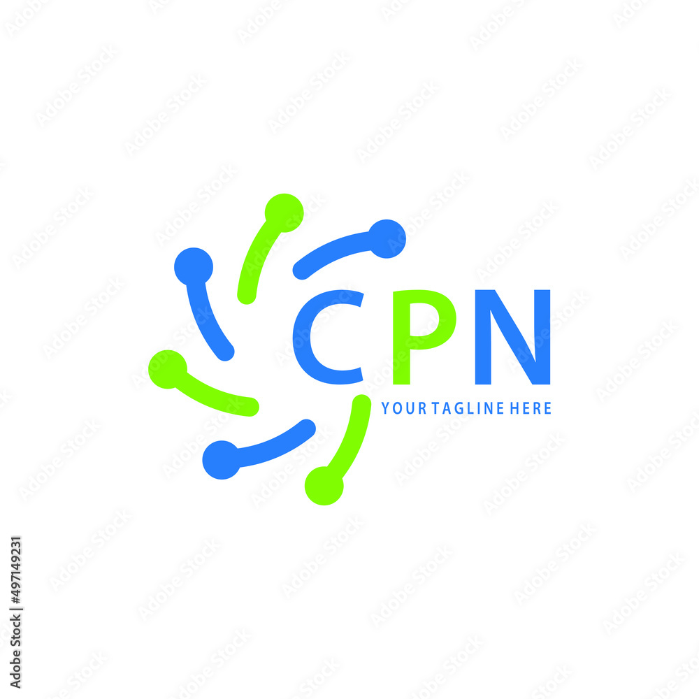 CPN logo design initial creative letter on white background. CPN vector ...