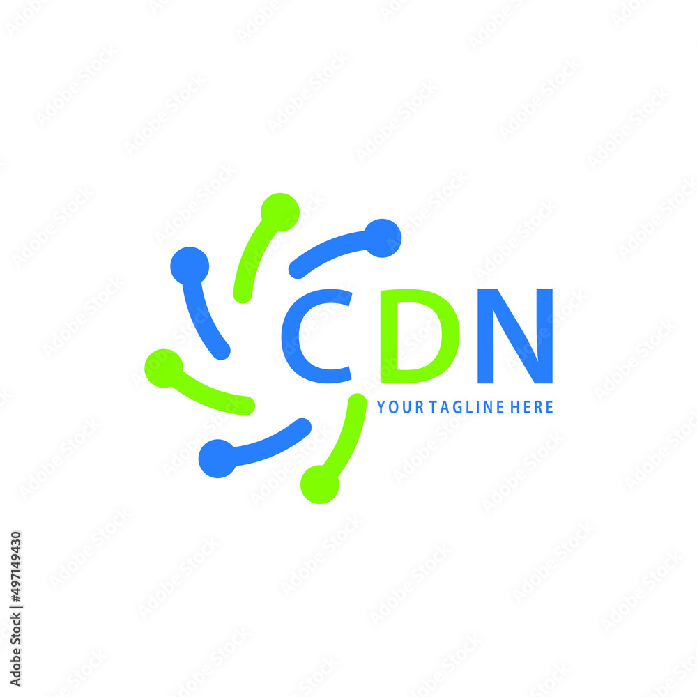 CDN logo design initial creative letter on white background. CDN vector logo simple, elegant and ...