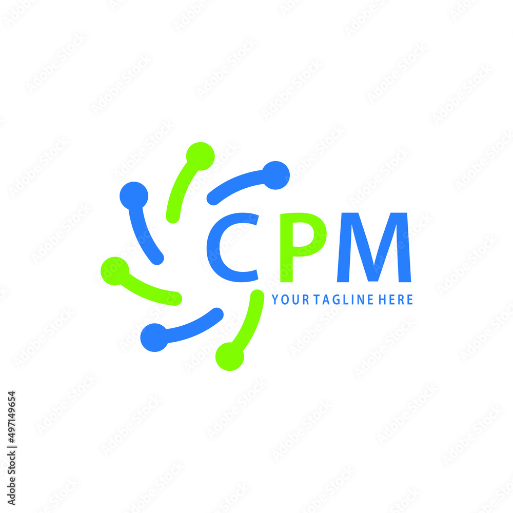 CPM logo design initial creative letter on white background. CPM vector ...